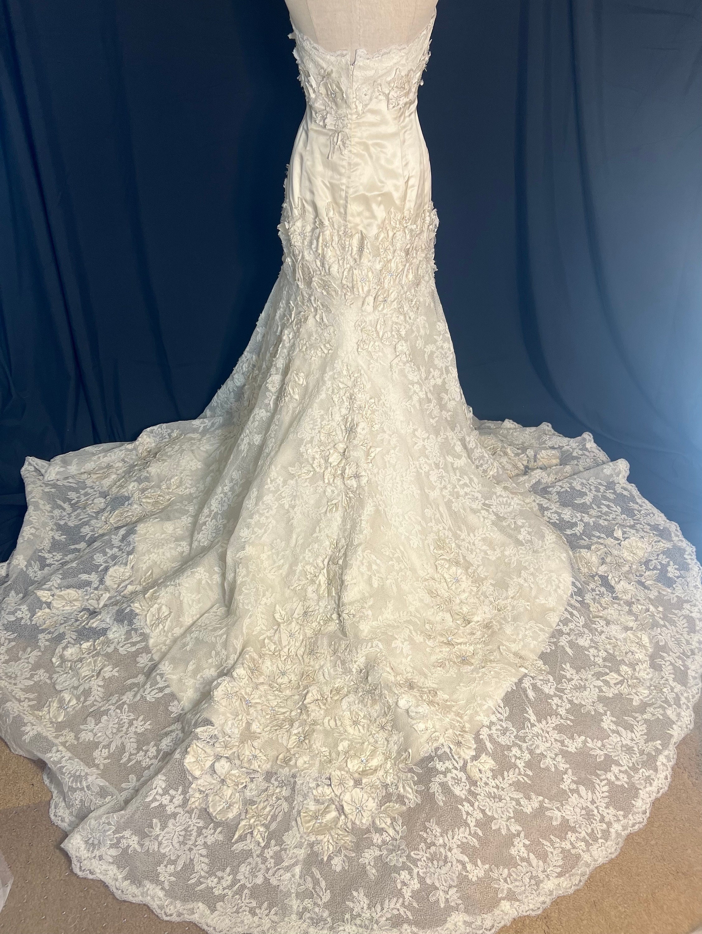 Watters Bride Gorgeous 3D Floral Wedding Dress Size 12 - Etsy