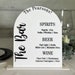 Acrylic Arched 3D Bar Sign | Custom Bar Sign | Bar and Menu Sign ...