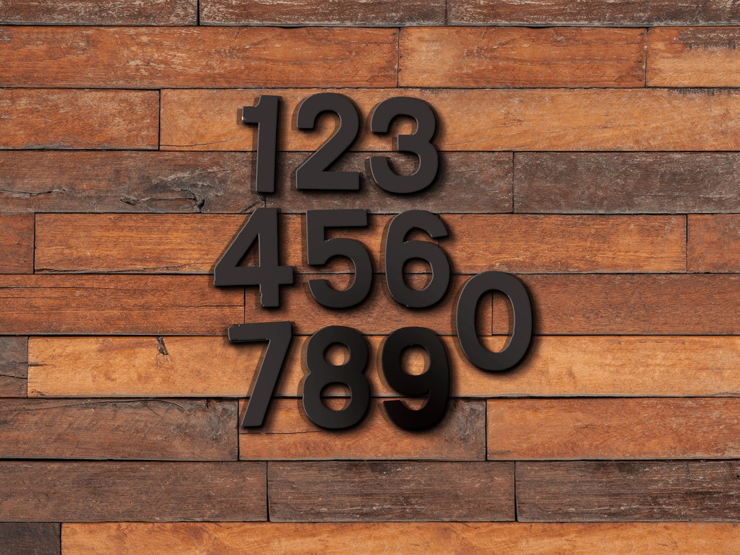 10 Inch Metal House Number: Modern Steel Address Sign - Etsy