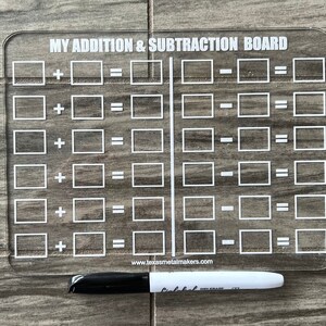 Dry Erase Multiplication Table Board Acrylic, Reusable Washable Math ...