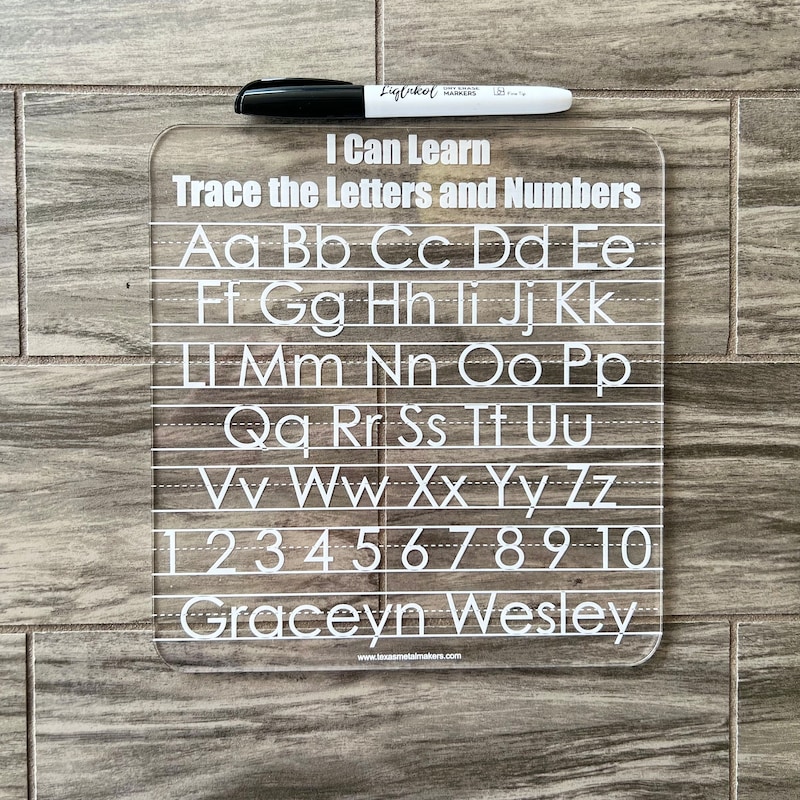 Letter Tracing Board - Etsy