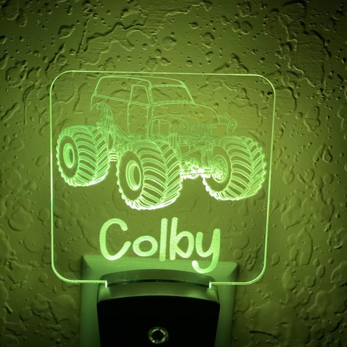 Personalized Monster Truck Night Light - Etsy