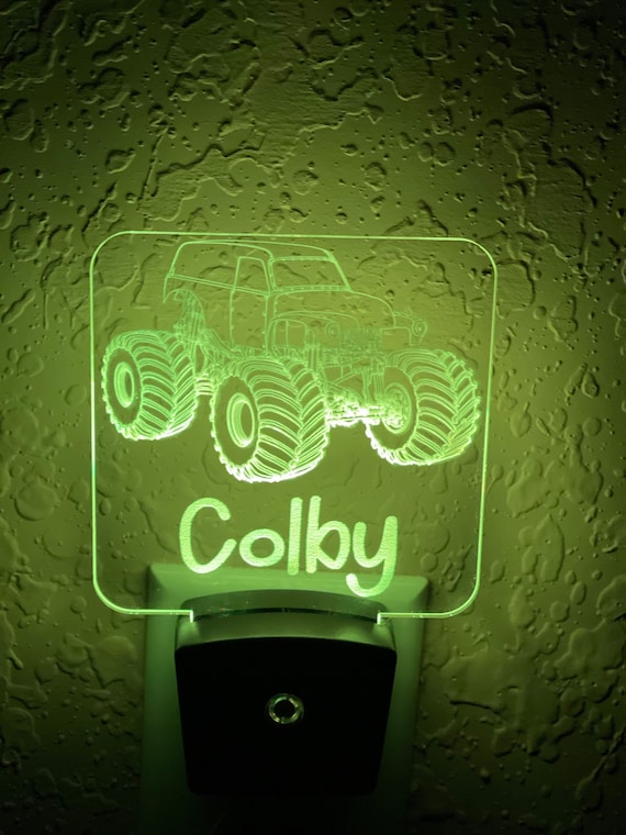 Personalized LED Monster Truck Night Light 7 Color Changing | Etsy
