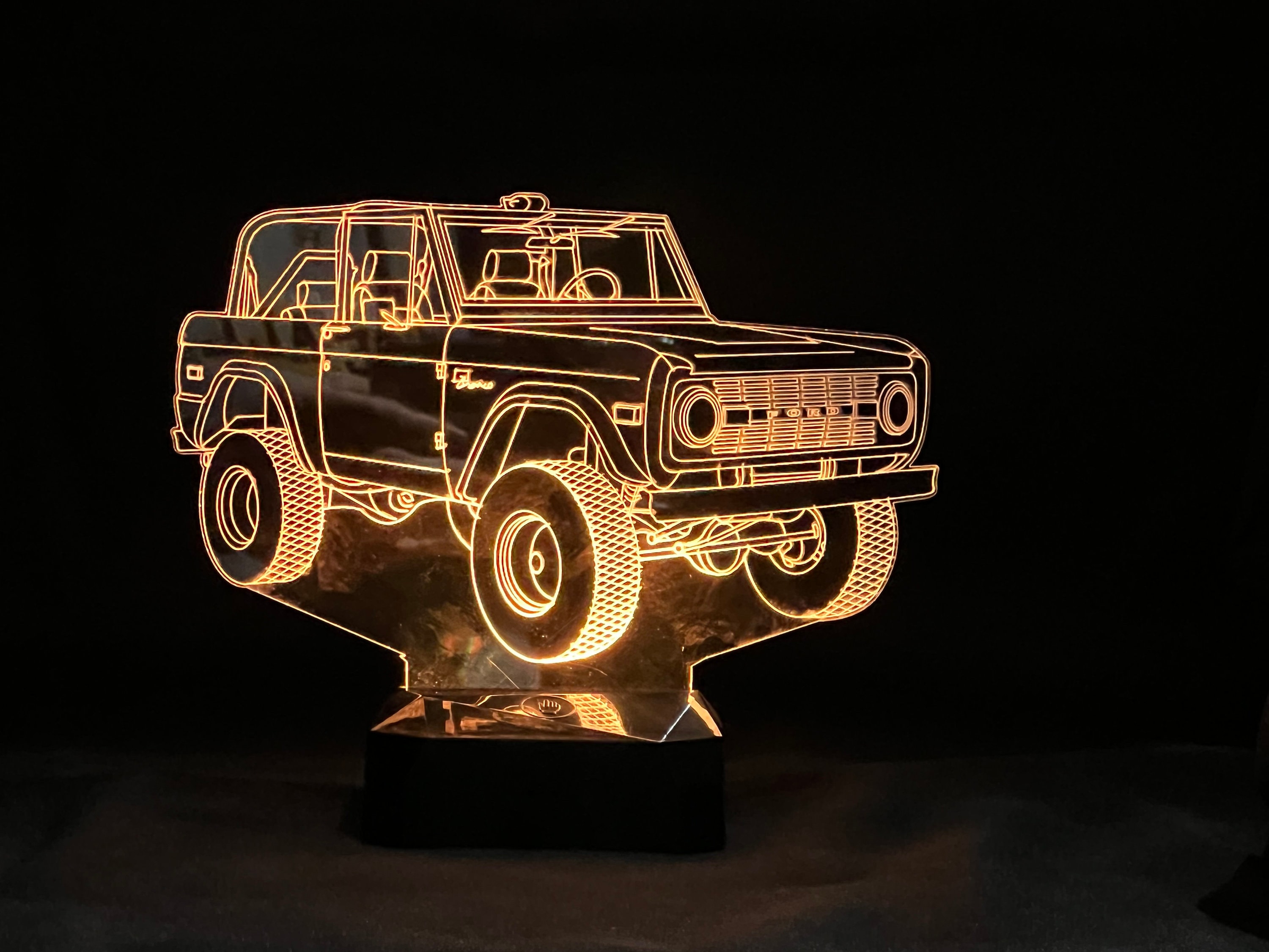 66-77 Ford Bronco 3D LED Color Changing Desk Lamp Night | Etsy