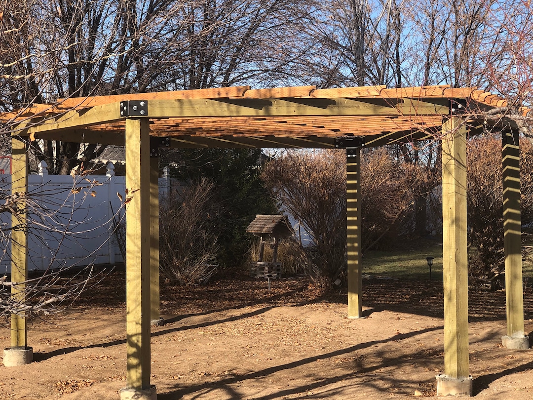 16 Piece Octagon Pergola Bracket Set for 6 X 6 Posts - Heavy Duty ...