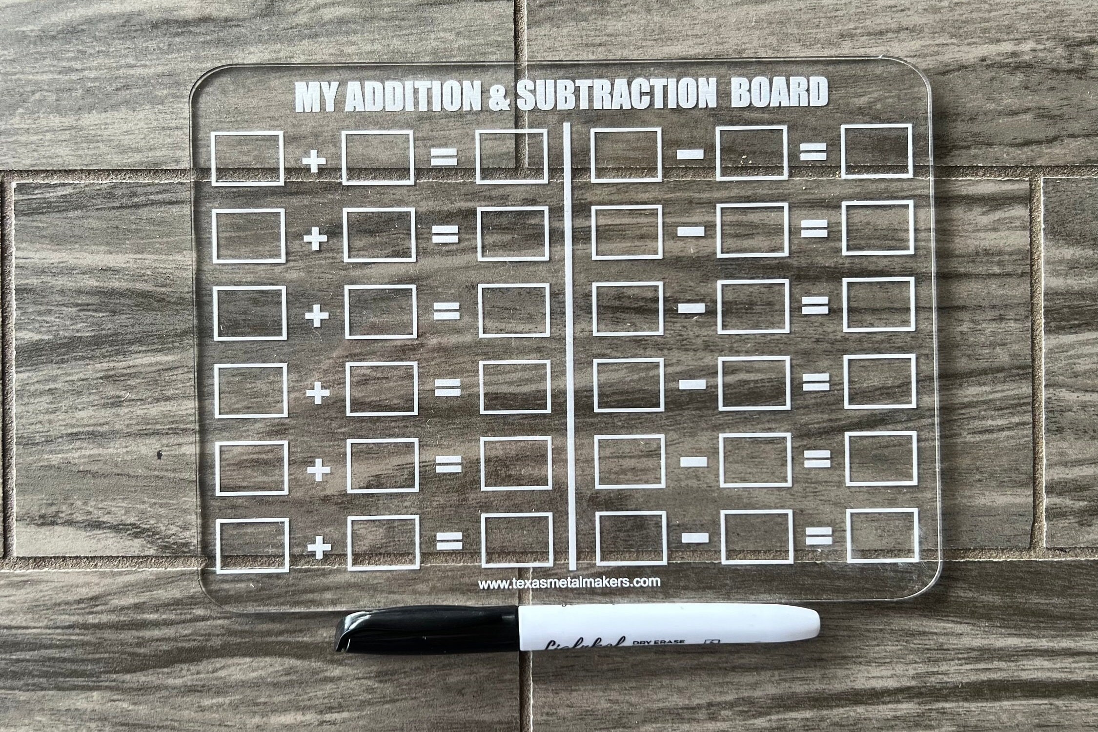 Acrylic Dry Erase Math Learning Boards Reusable Washable - Etsy