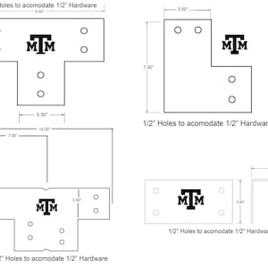 4x4 Wood Post Heavy Duty Brackets | 4" Post Brackets | Shop Table ...