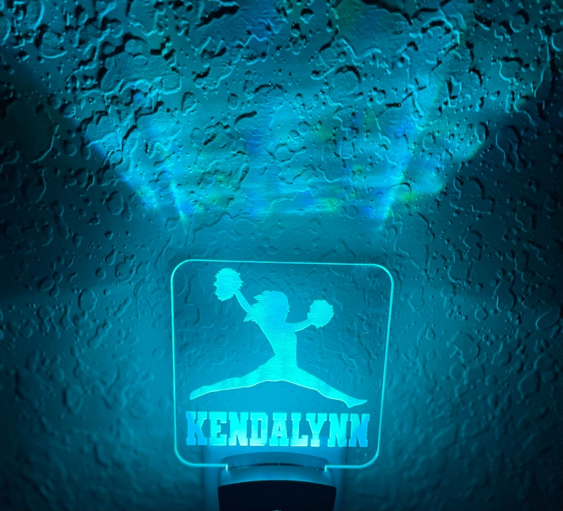 Personalized LED Cheerleader Night Light 7 Color Changing | Etsy