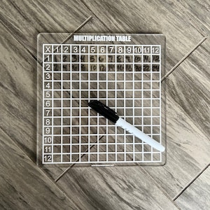 Acrylic Dry Erase Math Learning Boards, Reusable Washable Math Board ...