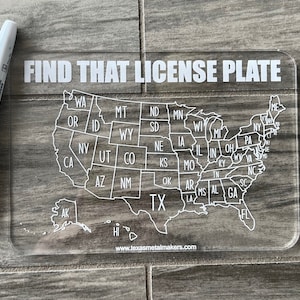 Acrylic Dry Erase Car Game Boards, Engraved Vehicle Travel Games, I Spy ...