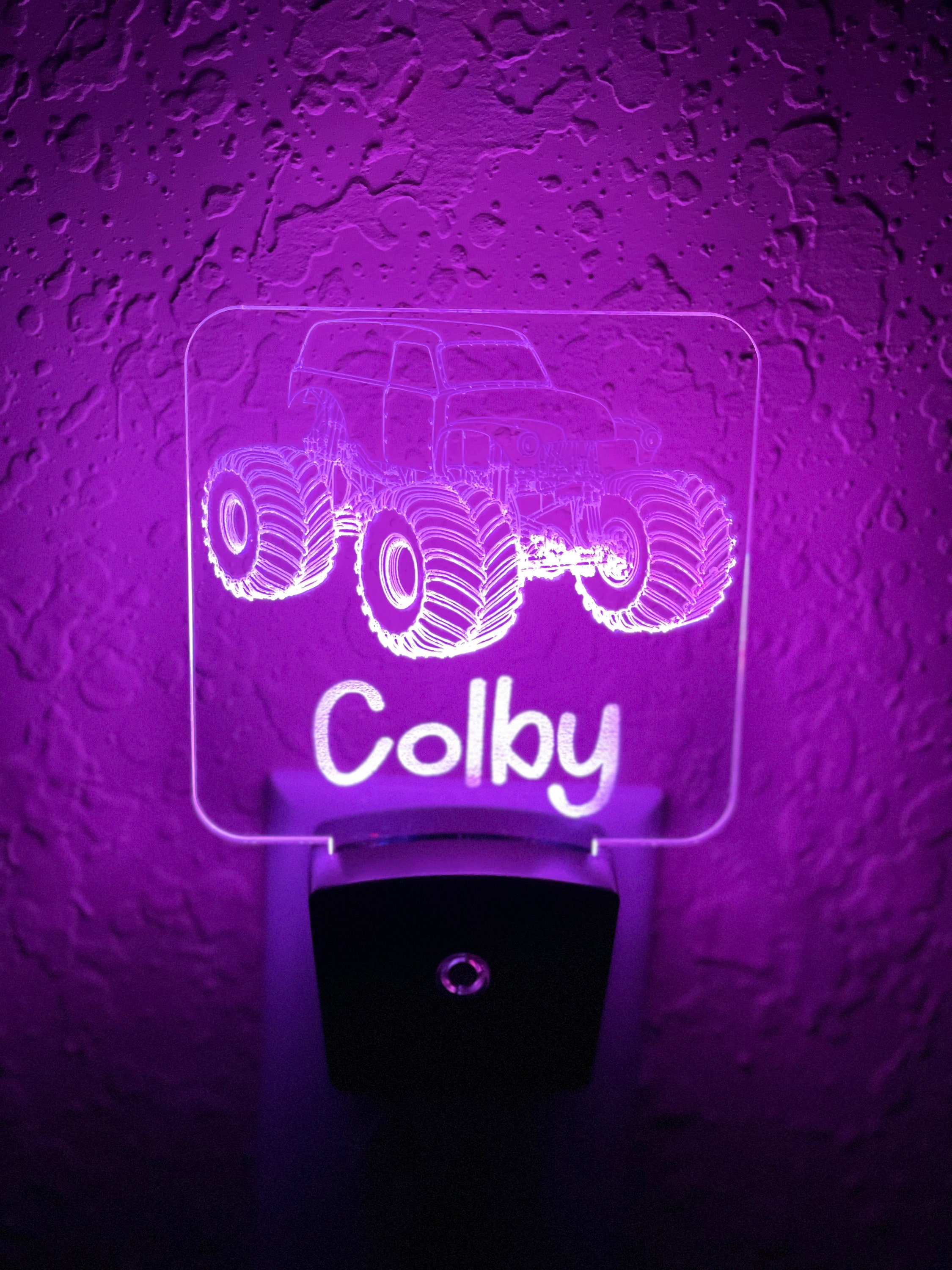 Personalized LED Monster Truck Night Light 7 Color Changing | Etsy