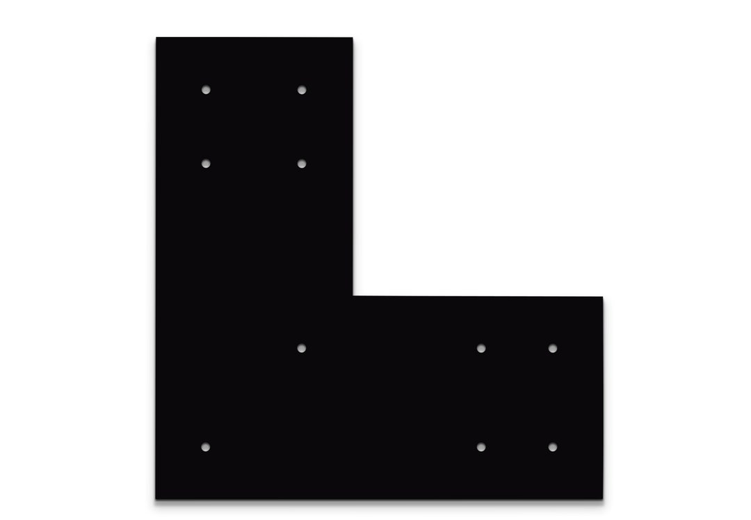 Structural Design L Bracket for 8" Post, 8x8 L Support Bracket, Pergola ...