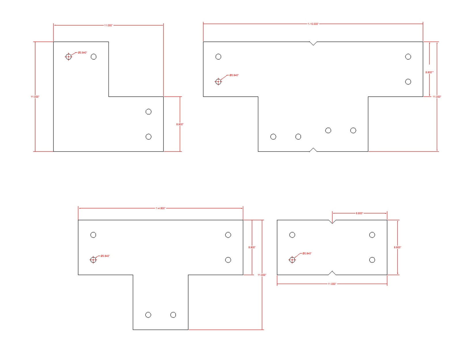 6x6 Heavy Duty Brackets for 6posts 6 Post Brackets 6x6 Shop Table ...