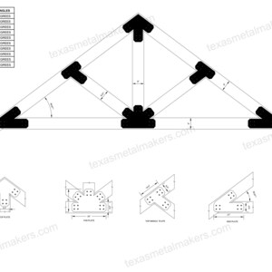 Chamfered Design Dog Eared Timber Truss Brackets for 8x8 Posts, 8 ...