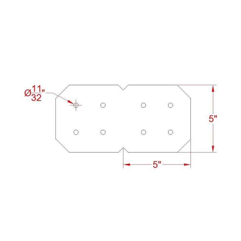 90 Degree Chamfered Angle Bracket for 6x6 Wood Post, 6x6 Angle Bracket ...