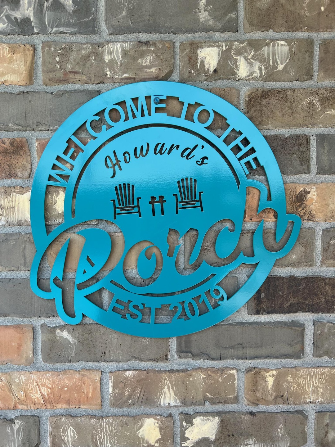 Personalized Metal Porch Sign: Custom Backyard Wall Art - Etsy