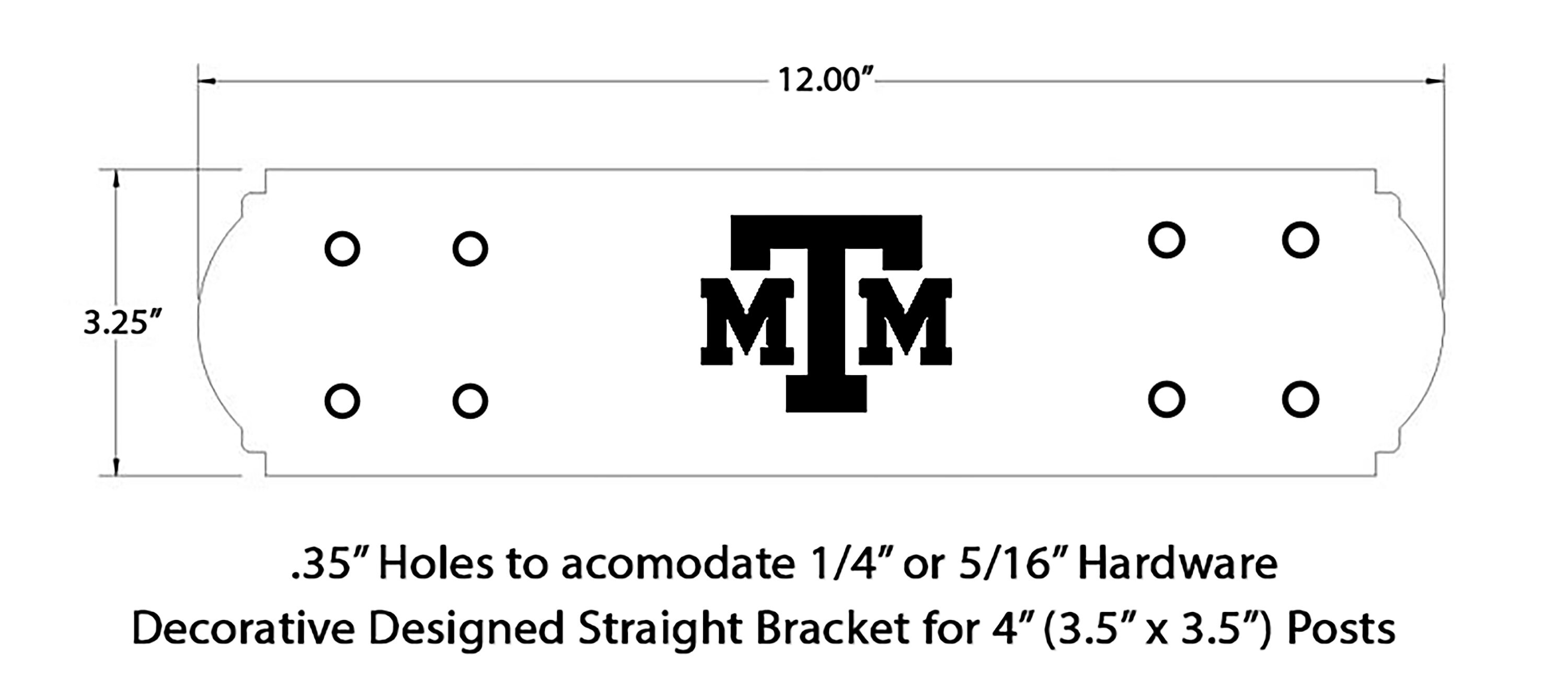 Decorative Design Straight Bracket for 4x4 Post Steel Support | Etsy