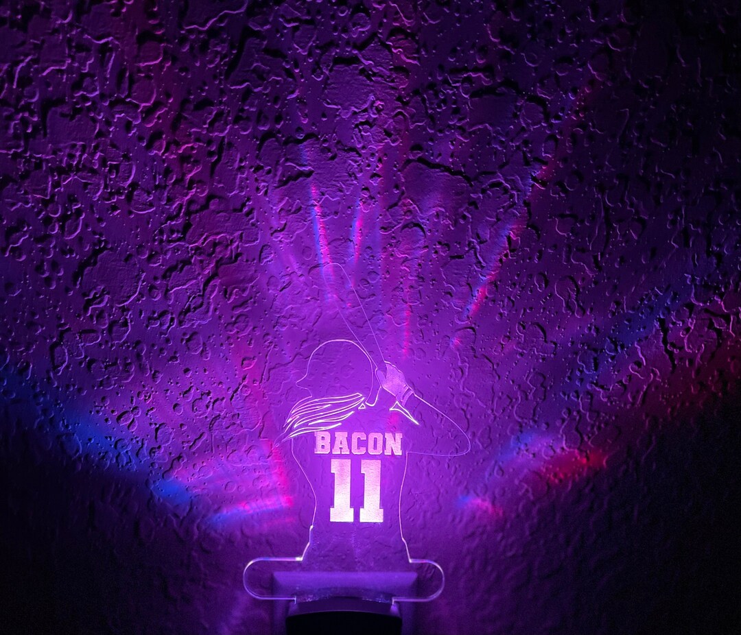 Personalized LED Softball Batter Night Light 7 Color - Etsy