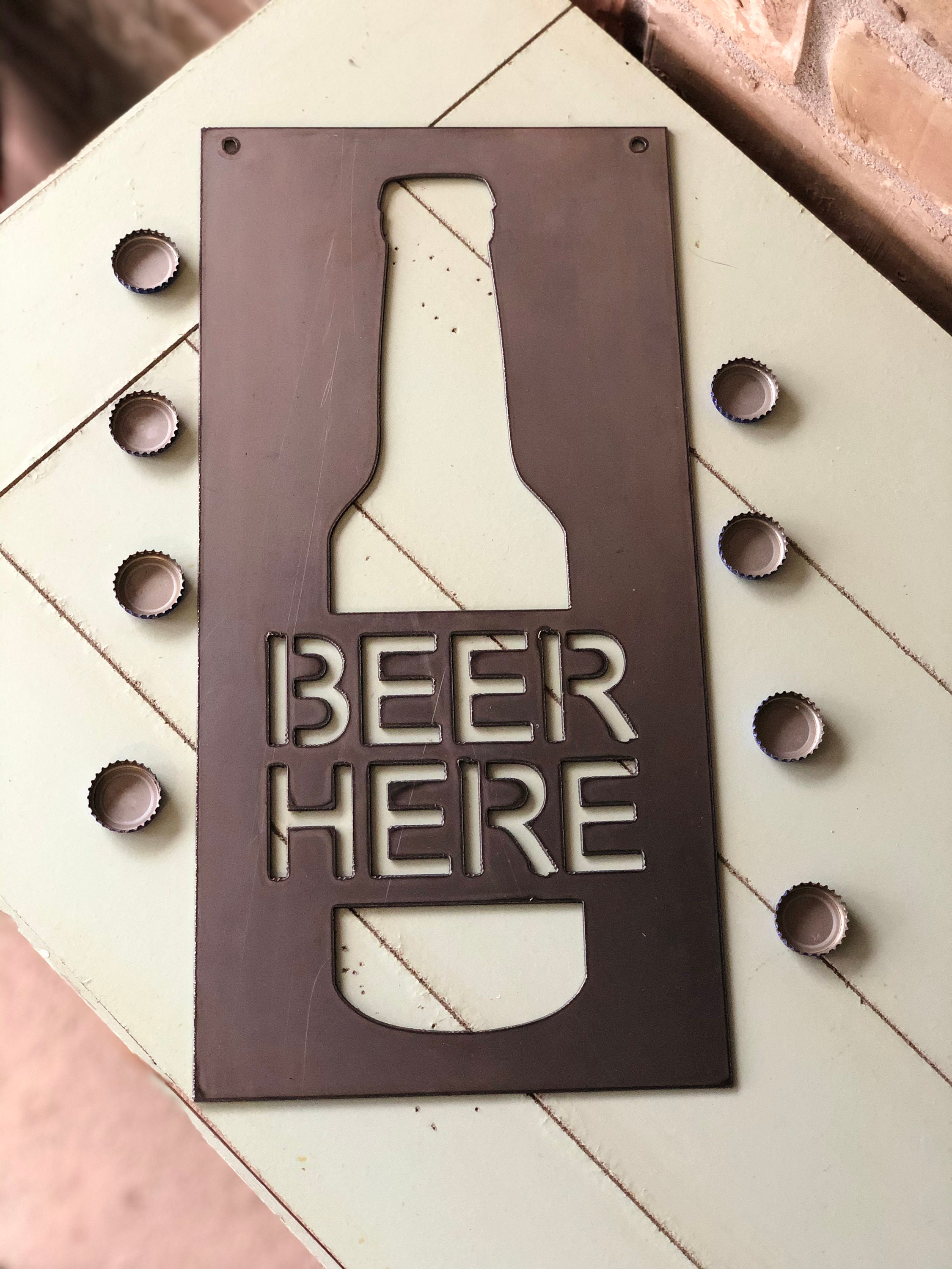 Beer Here Metal Sign Garage Sign Man Cave Sign Beer Sign | Etsy