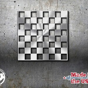 Steel or Aluminum Checker Board Stencil – Durable Router and Paint ...