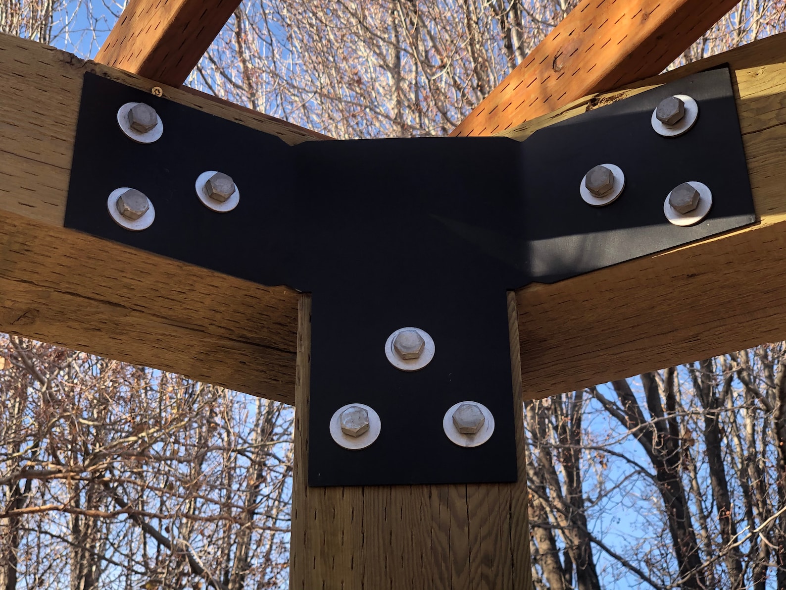 12 Piece Hexagon Pergola Bracket Set for 6 X 6 Posts - Heavy Duty ...