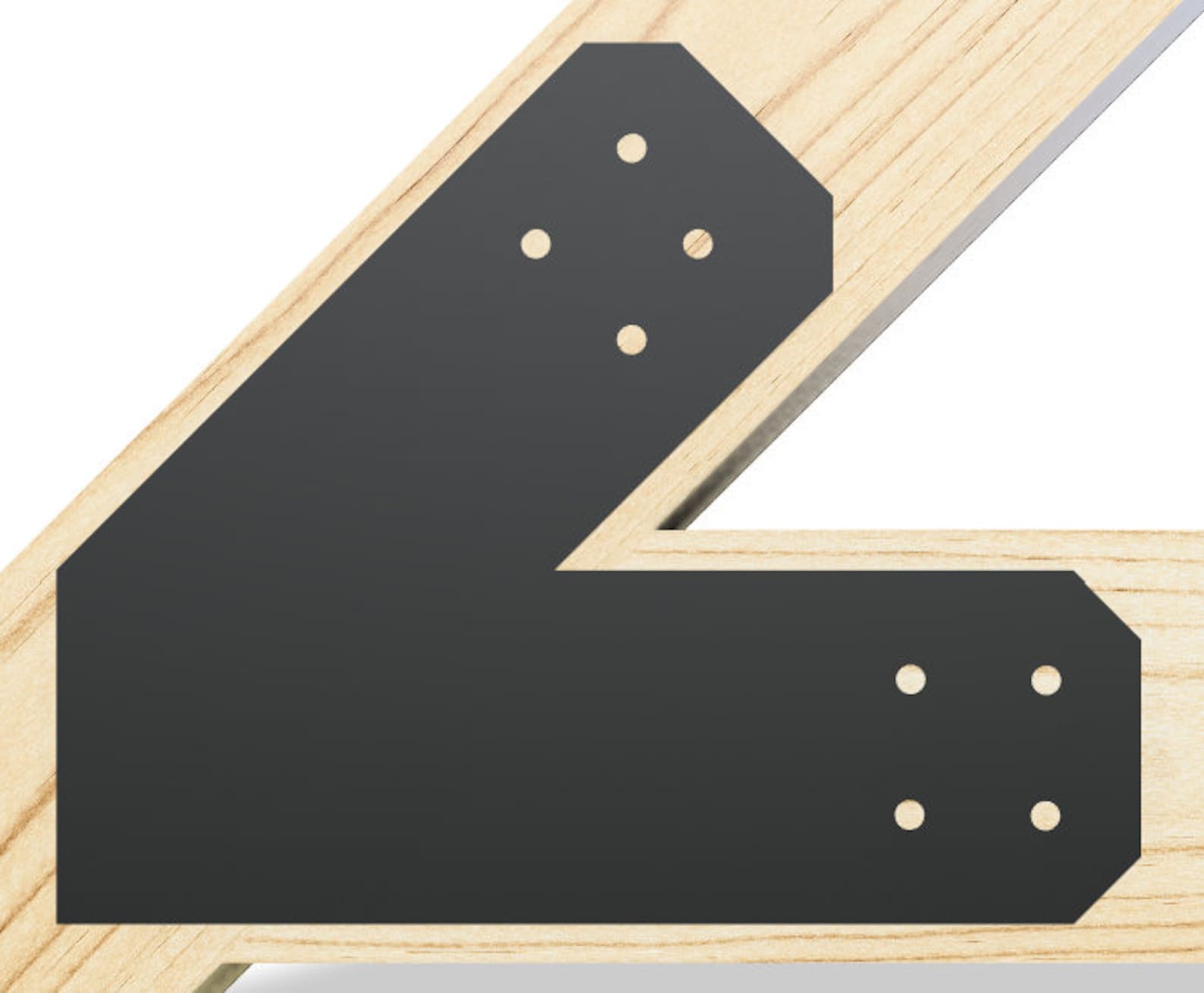 Chamfered Design Dog Eared Timber Truss Brackets for 8x8 Posts, 8 ...