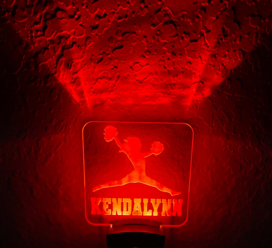 Personalized LED Cheerleader Night Light 7 Color Changing - Etsy