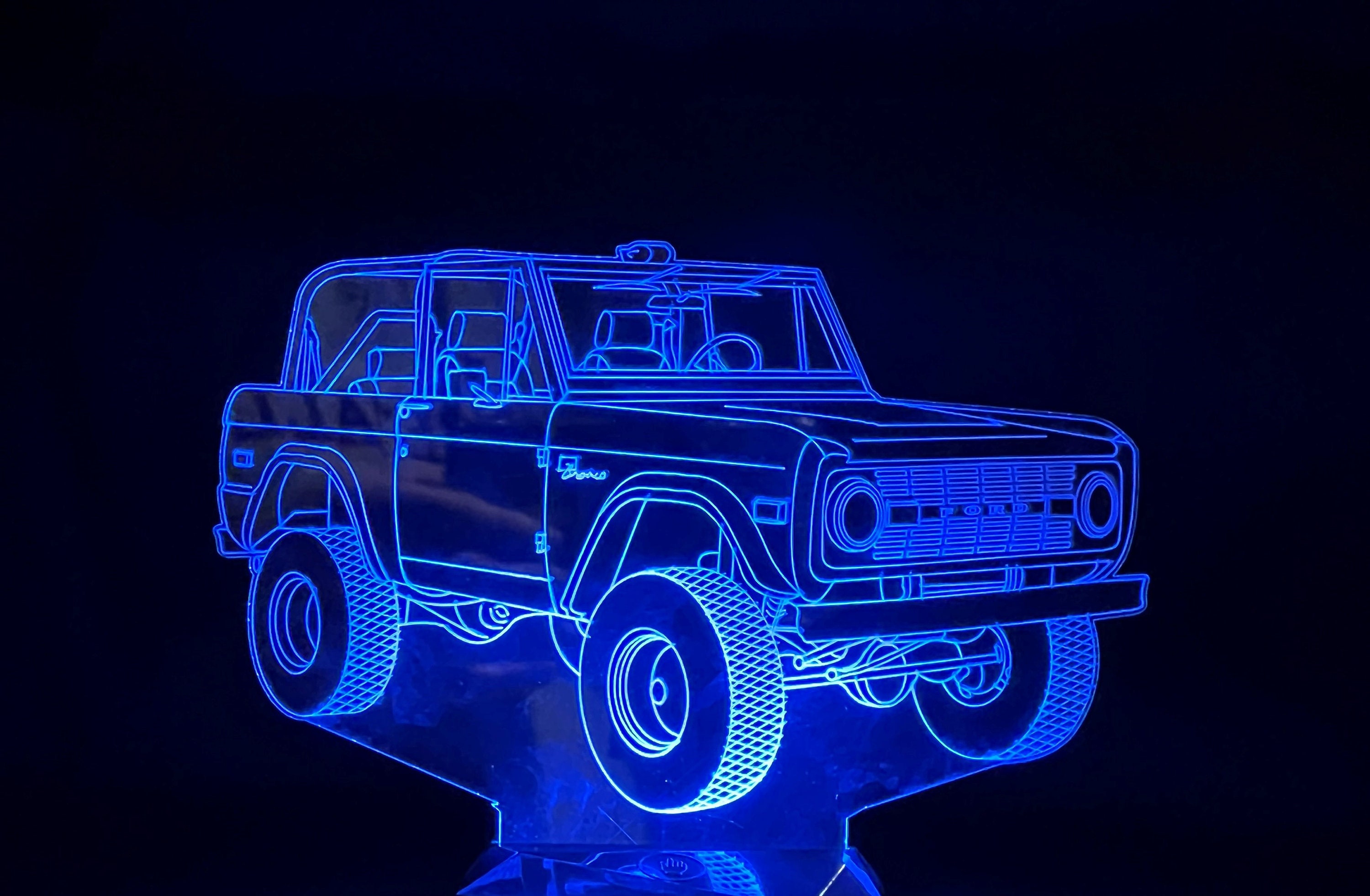 66-77 Ford Bronco 3D LED Color Changing Desk Lamp Night | Etsy