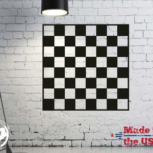 Steel or Aluminum Checker Board Stencil – Durable Router and Paint ...