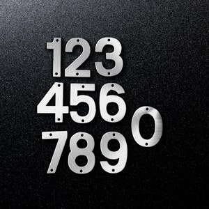 5 Inch Modern Metal House Numbers Letters / 5" Steel Address Numbers ...