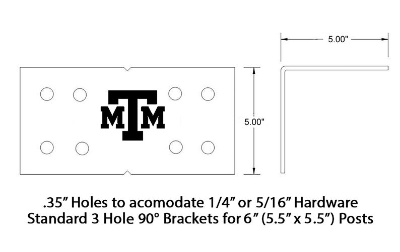 90 Degree Angle Bracket for 6x6 Wood Post 6x6 Angle Bracket - Etsy