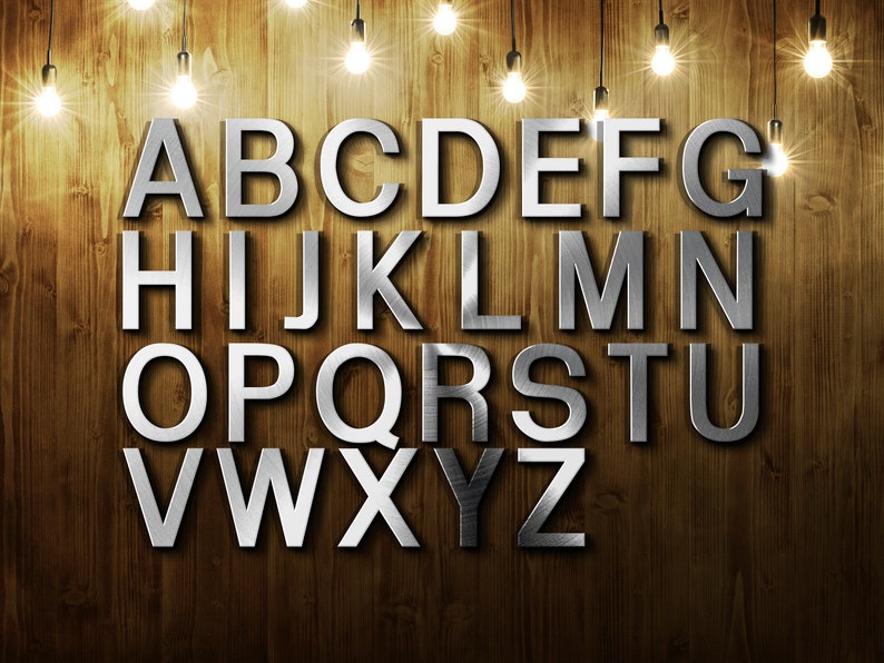 5 Inch Modern Metal House Numbers Letters / 5 Steel - Etsy