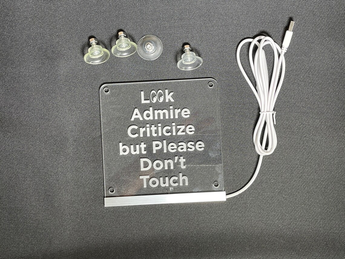 Car Show Do Not Touch Lighted LED Window Sign Car Window LED | Etsy