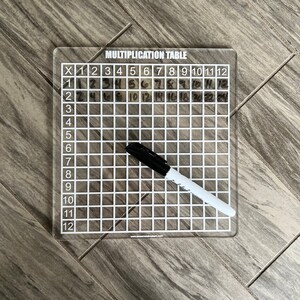 Dry Erase Multiplication Table Board Acrylic, Reusable Washable Math ...