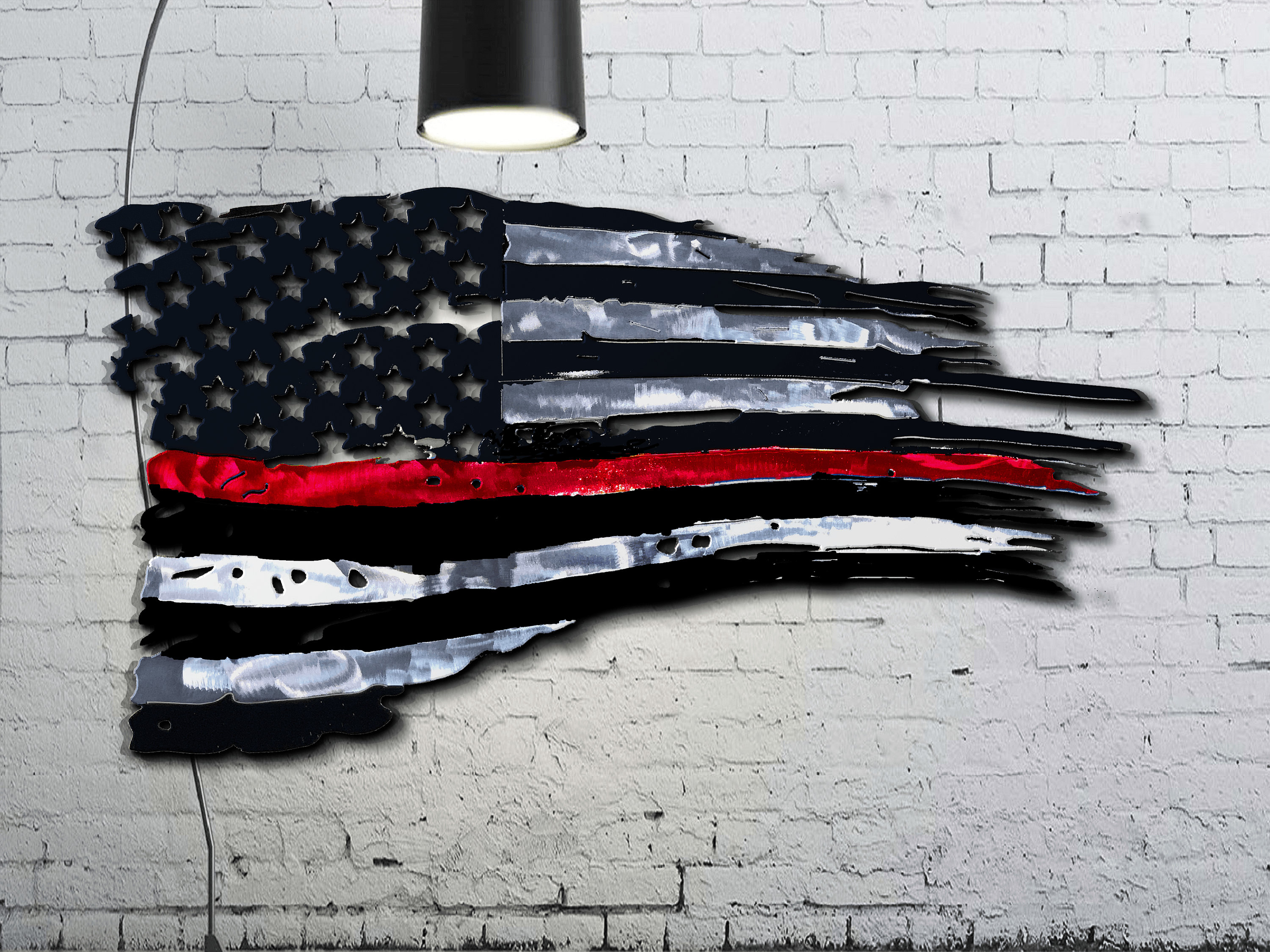 Tattered American Flag Drawing