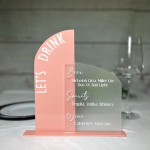 Double Arched Acrylic Bar Sign | Custom Bar Sign | Bar and Menu Sign ...