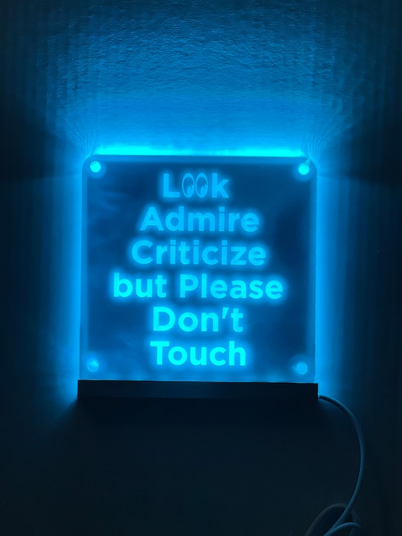 Car Show Do Not Touch Lighted LED Window Sign Car Window LED | Etsy