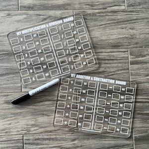 Dry Erase Multiplication Table Board Acrylic, Reusable Washable Math ...