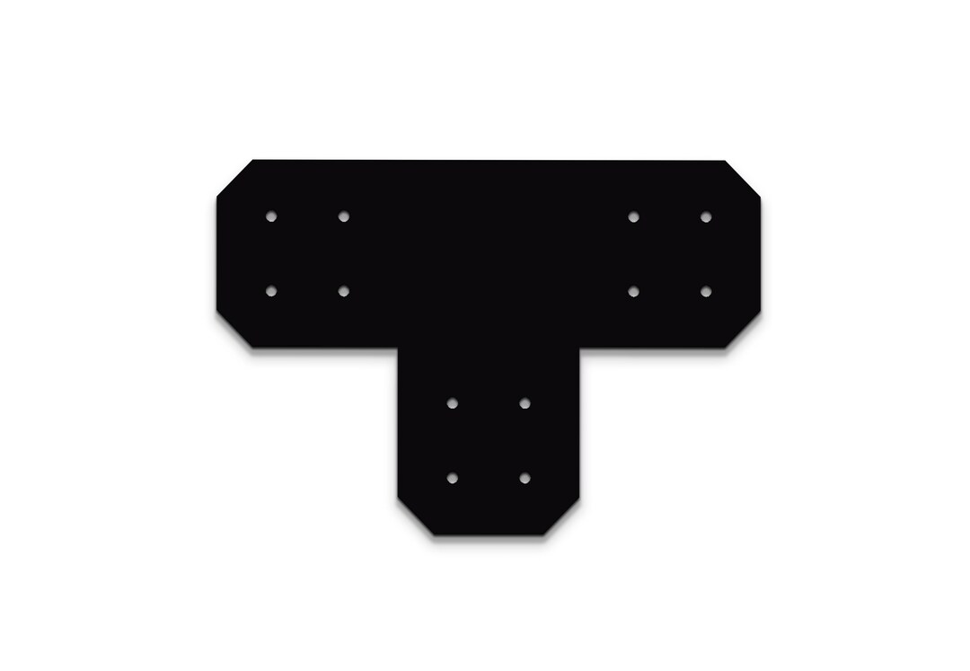 Chamfered Design T Bracket for 6x6 Post, 6 Inch T Bracket Bolt Plate, T ...