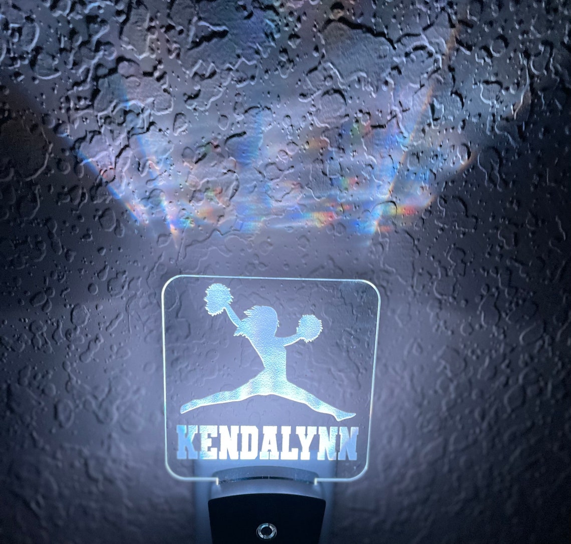 Personalized LED Cheerleader Night Light 7 Color Changing - Etsy