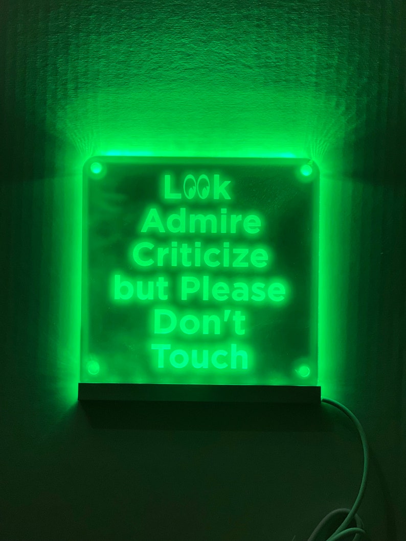 Car Show Do Not Touch Lighted LED Window Sign Car Window LED - Etsy