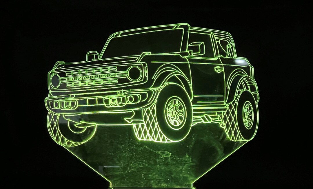 2021 Ford Bronco 3D LED Color Changing Desk Lamp, Night Light, Man Cave ...