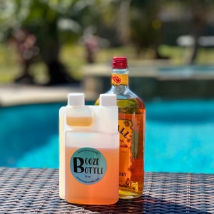 16 Oz Booze Bottle - the Ultimate Liquor Storage Flask & Shot Glass All ...