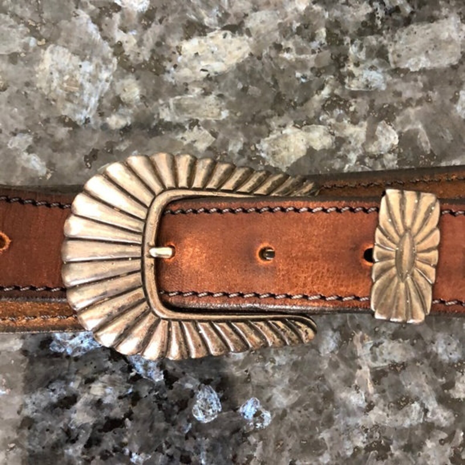 Douglas Magnus Santa Fe Sterling Buckle Chacon Leather Belt - Etsy