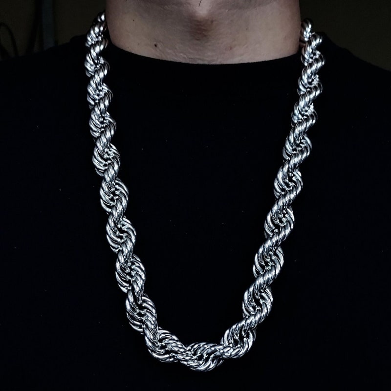 Silver Rope Chain - Etsy