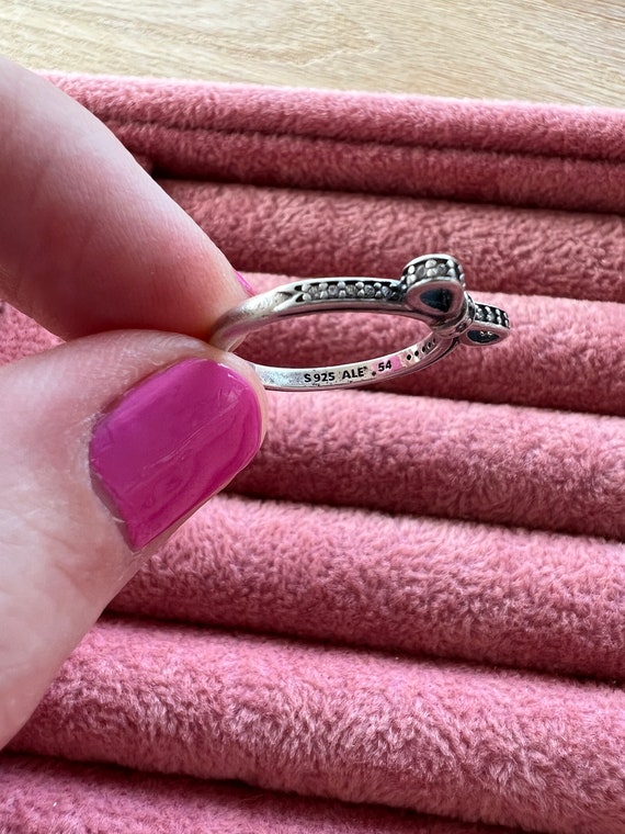 Pretty bow, sterling silver ring stamped 925 silver, … - Gem