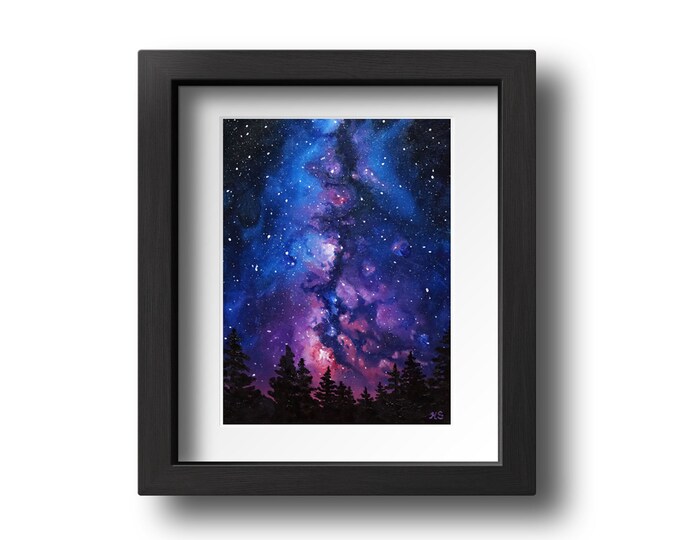 Milky Way Galaxy Art Print 8x10in Space Art Print, Space Wall Art ...