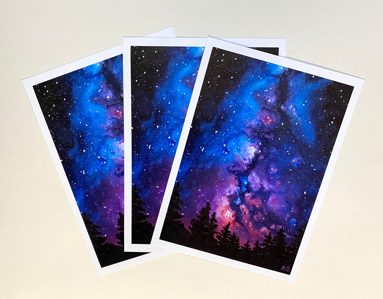 Milky Way Galaxy Art Print 8x10in Space Art Print Space - Etsy