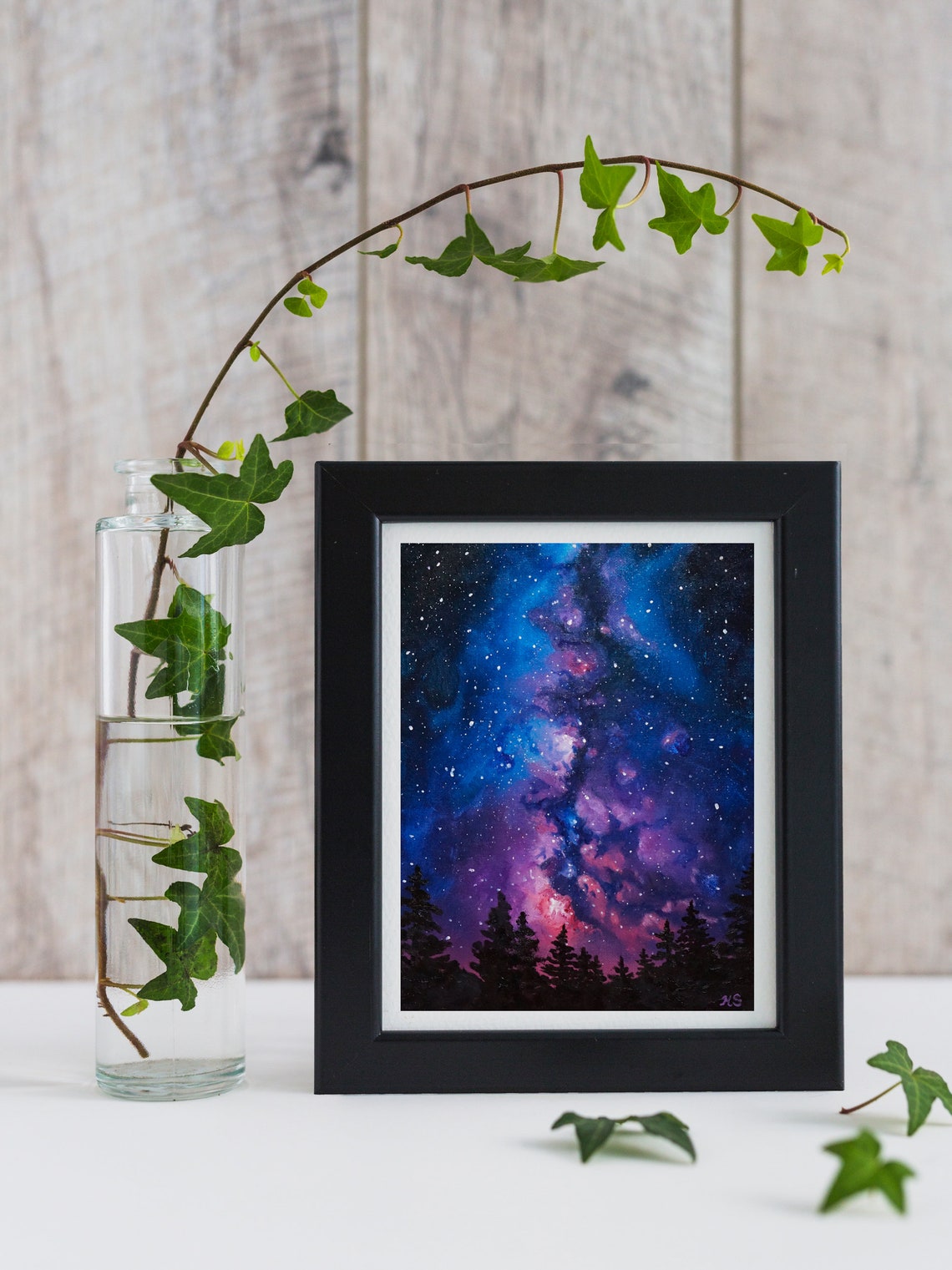Milky Way Galaxy Art Print 8x10in Space Art Print Space - Etsy