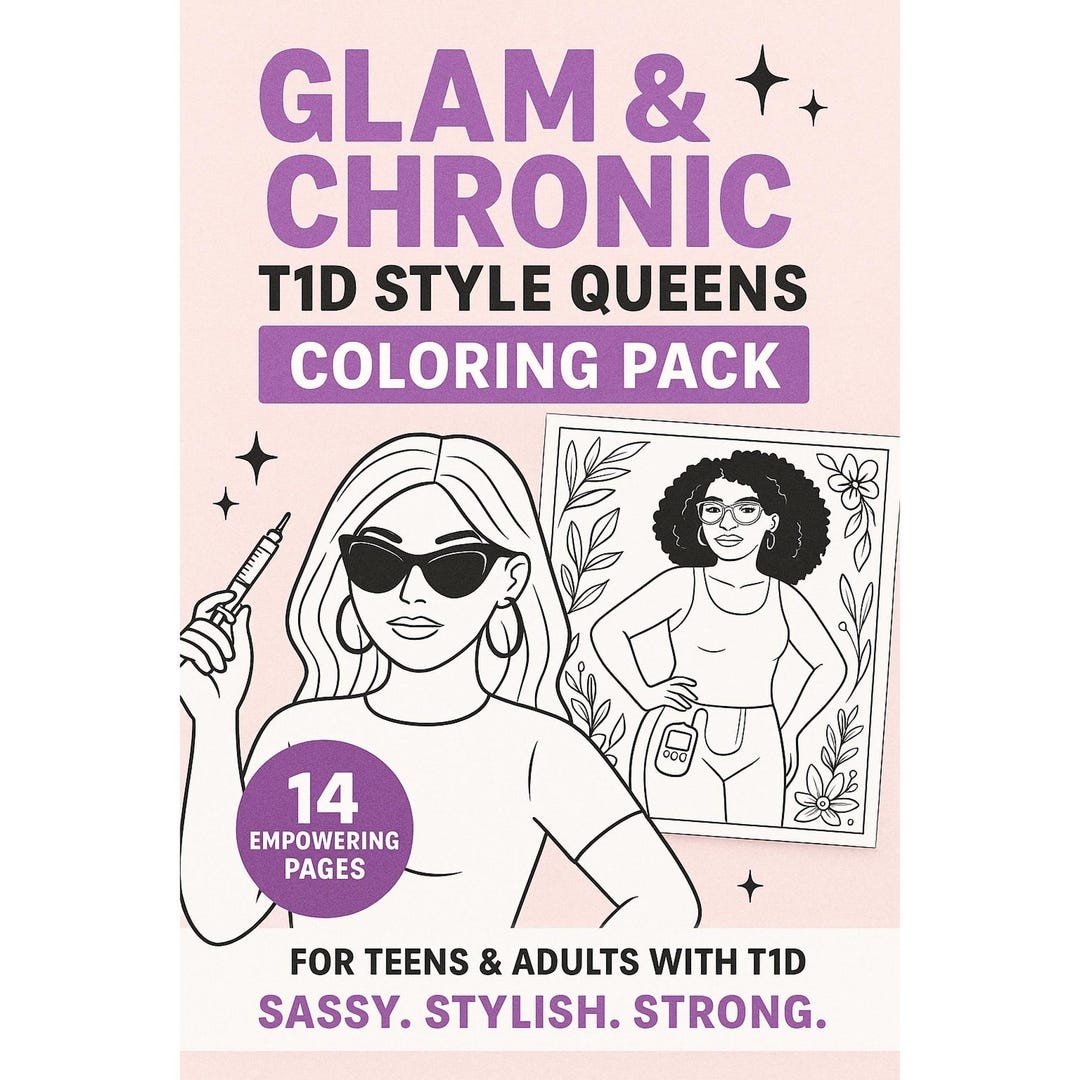 Glam & Chronic Coloring Pages – 14 Printable T1D Style Queen Designs ...